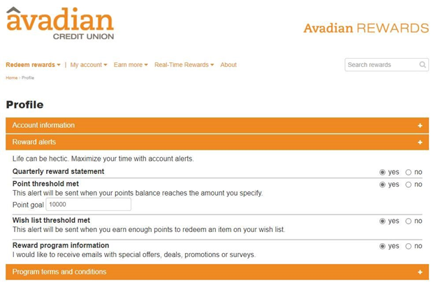 Avadian Credit Union | Avadian Rewards Site is Now Available